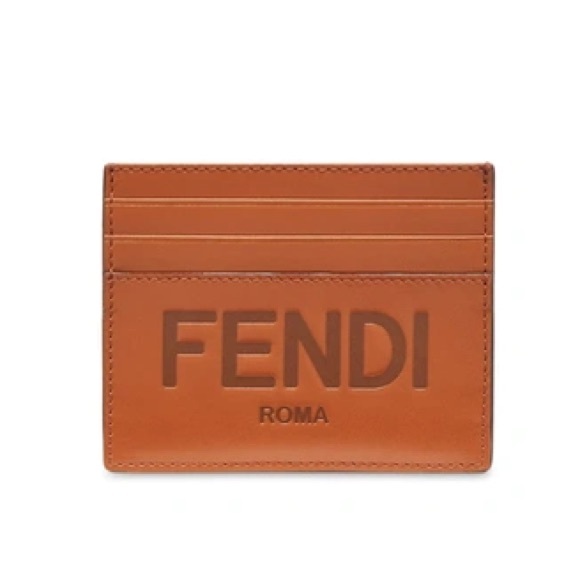 Fendi | Accessories | New Authentic Fendi Logo Embossed Leather Card ...